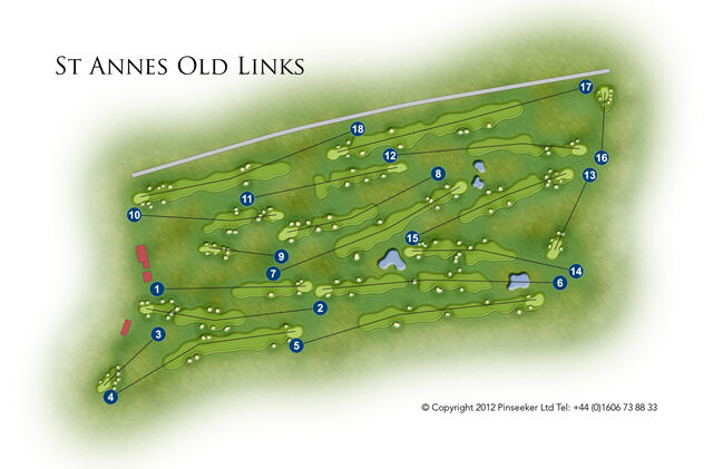 Course Plan :: St Annes Old Links, Lytham St Annes, Lancashire